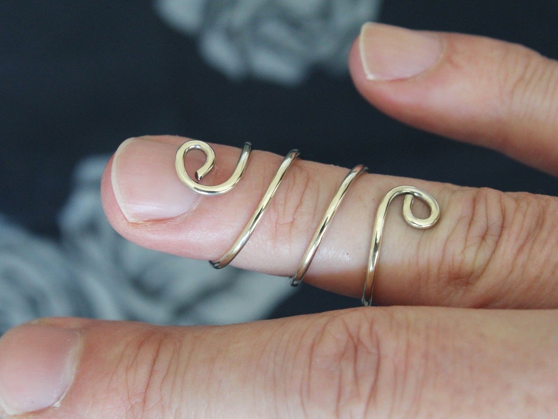 Trigger Finger Splint Ring in Brass Bronze Titanium or - Etsy