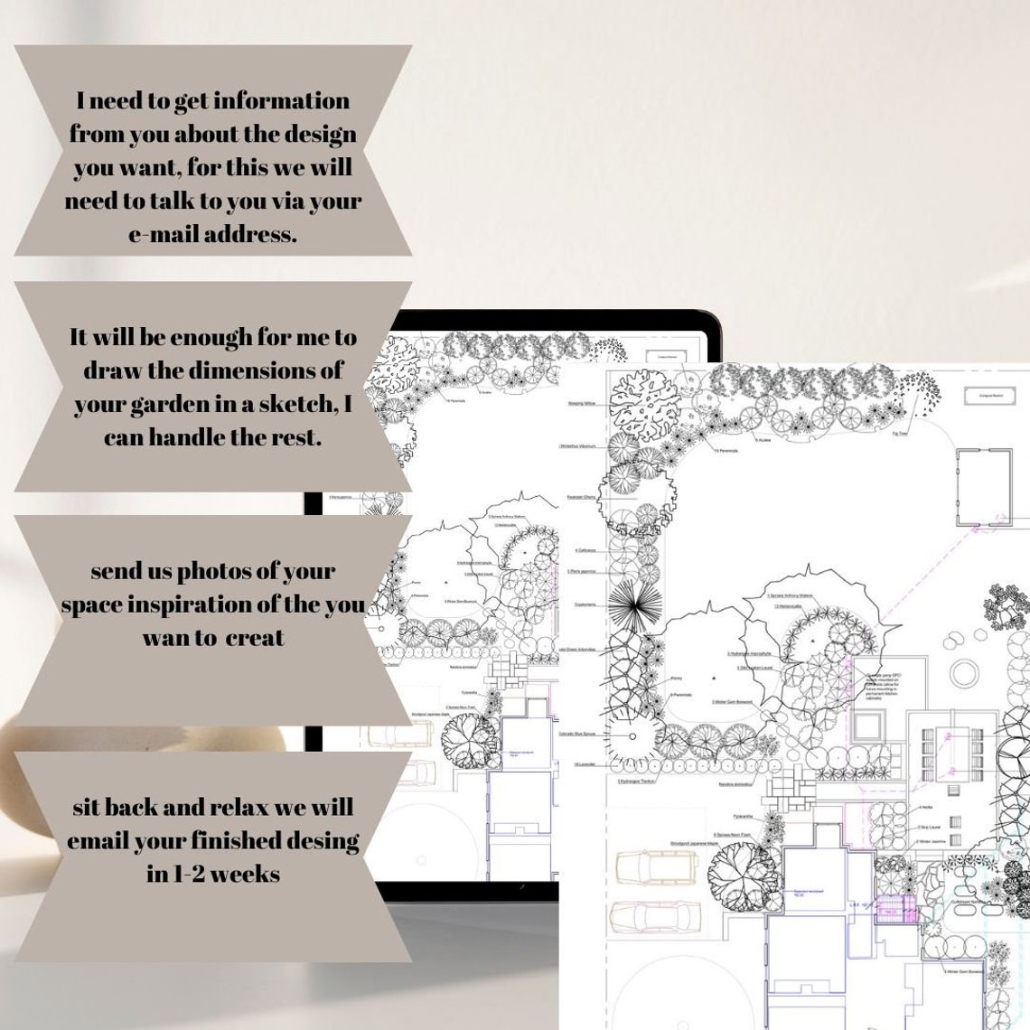 Custom Landscape Design, Landscape Front Facade, Landscape Layout ...