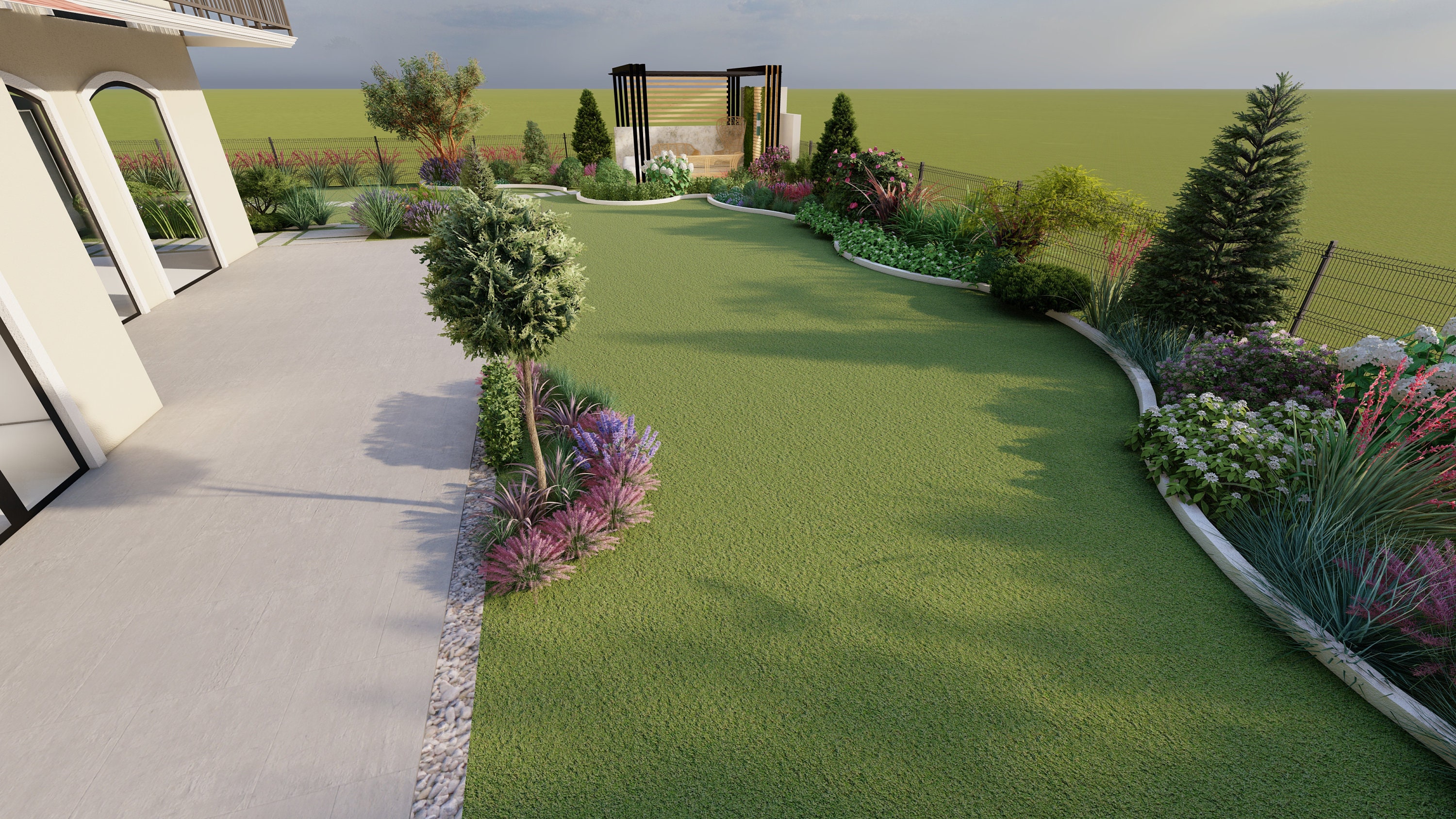 Online Backyard Design, Backyard 3D Rendering, 3d Rendering, Custom ...