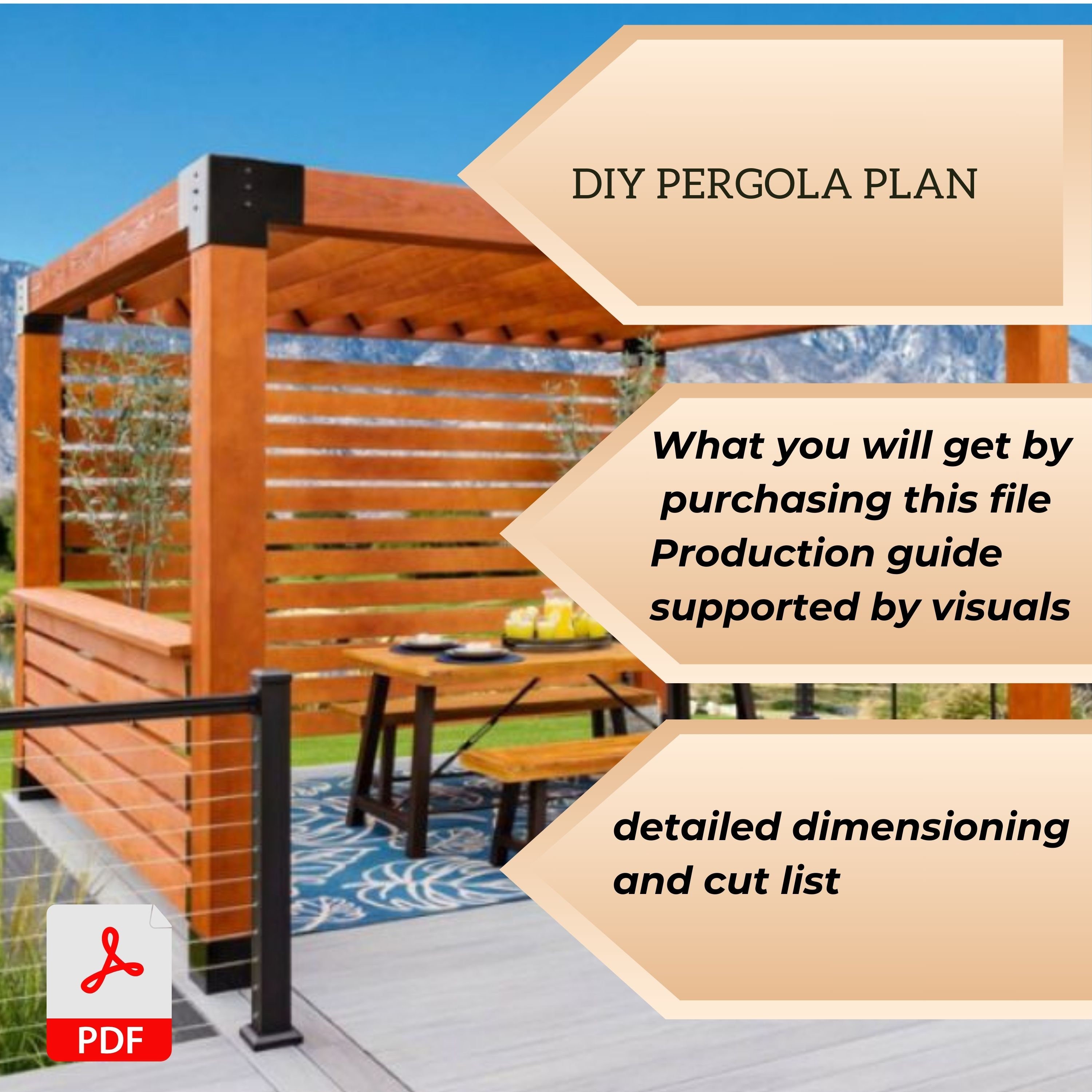 Diy Backyard Patio, Diy Gazebo Plan, Diy Arbor Plan Pergola Plan,diy ...