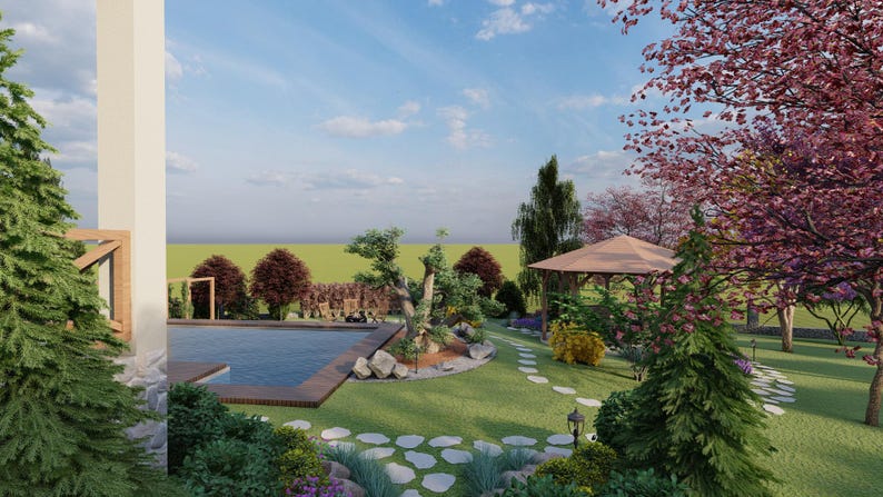 Entire Landscaping Proposal - Includes 3D Renderings, Plant Lists, and ...