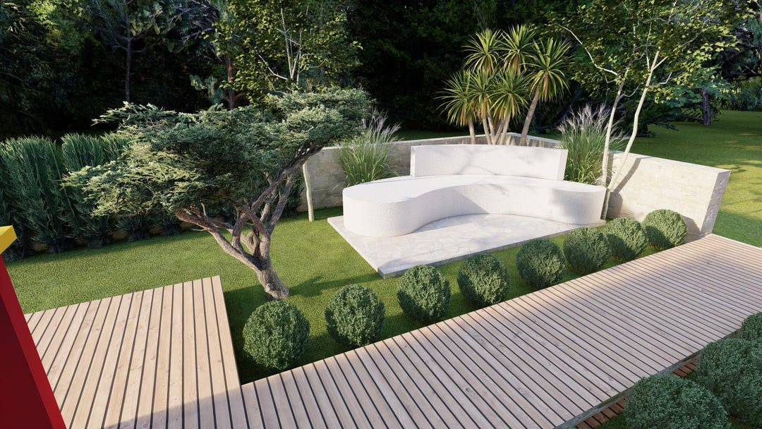 Online Backyard Design, Backyard 3D Rendering,entire Landscaping ...