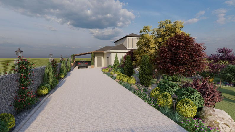 Entire Landscaping Proposal - Includes 3D Renderings, Plant Lists, and ...