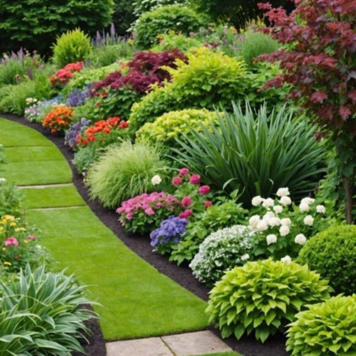 Landscape Plan,shade Planting Scheme, Garden Plan Under Shade Tree ...