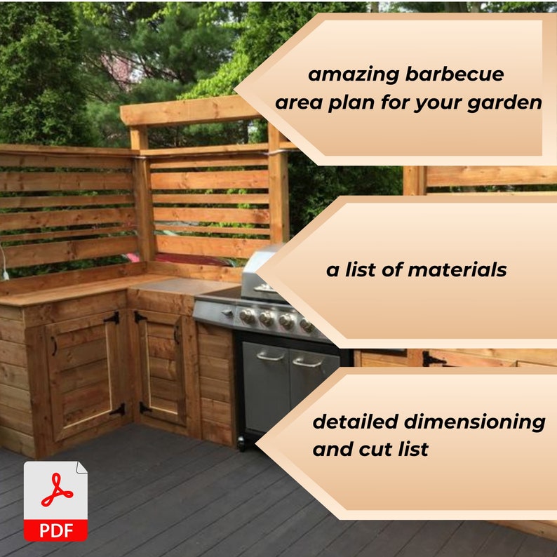 Grill Station, DIY Outdoor Kitchen Plan PDF, DIY Guide to Creating the ...