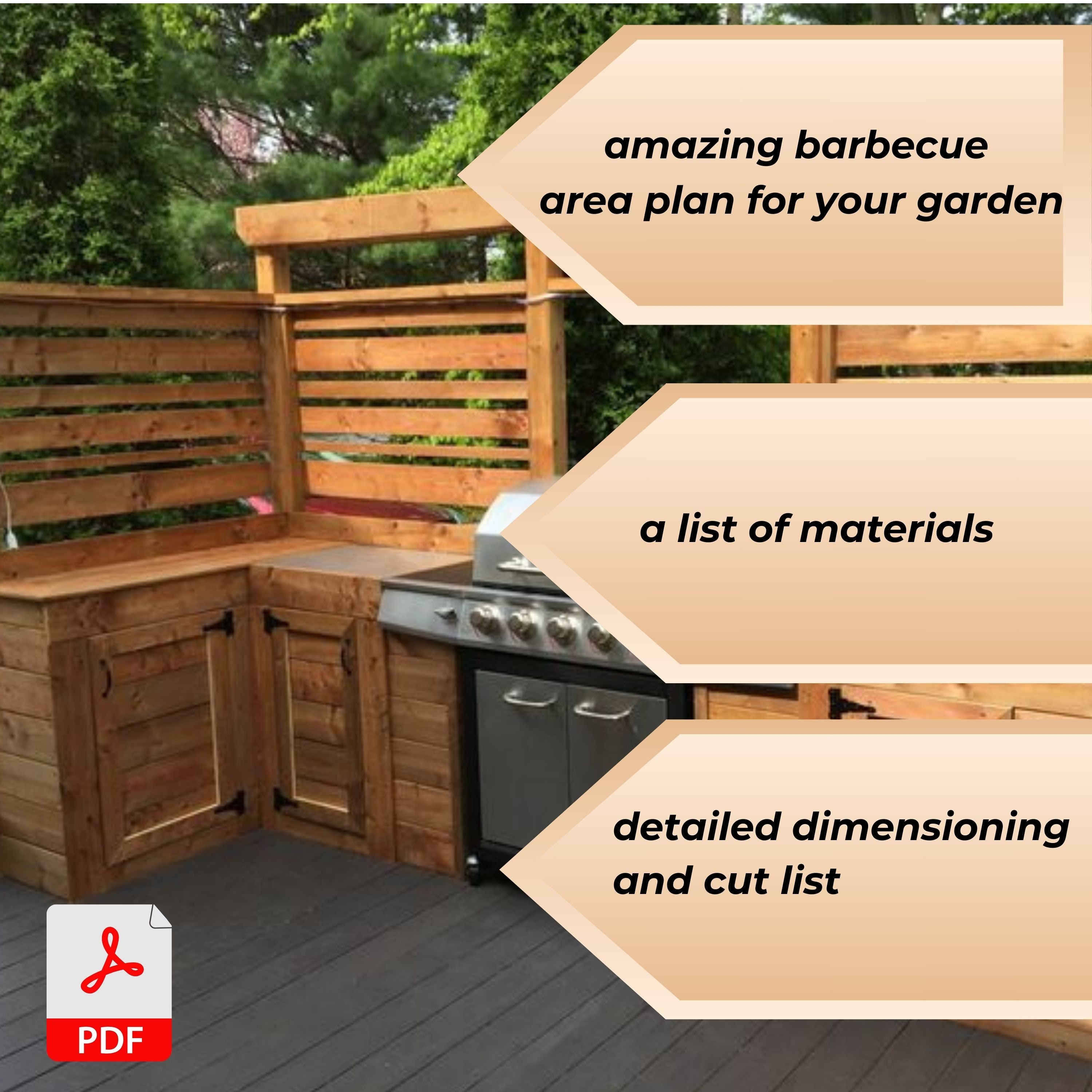 Grill Station, DIY Outdoor Kitchen Plan PDF, DIY Guide to Creating the ...