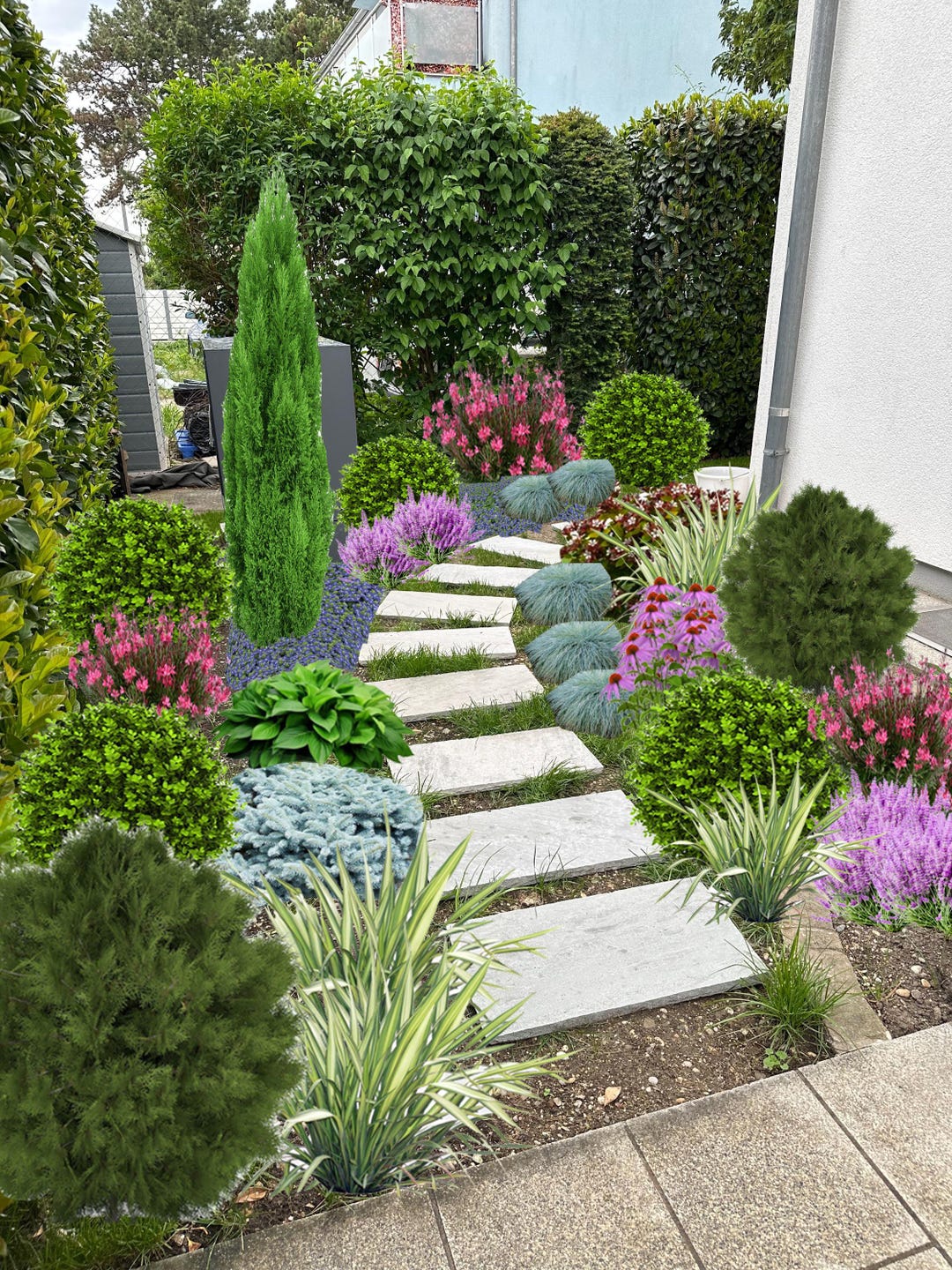 Landscape Plan,shade Planting Scheme, Garden Plan Under Shade Tree ...