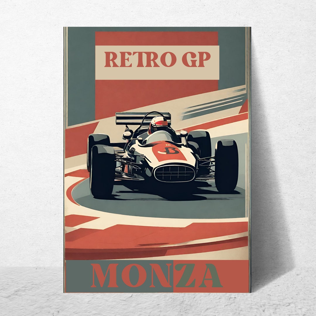 Vintage GP Monza Poster Digital Download Only A2 - Etsy