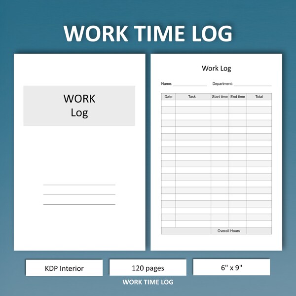 Work School Log Book - Etsy