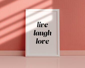 Live Love Laugh Poster - Etsy