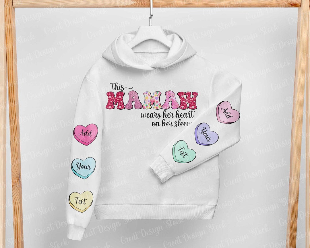 This MAMAW Wears Her Heart on Her Sleeve PNG Sublimation Designs ...