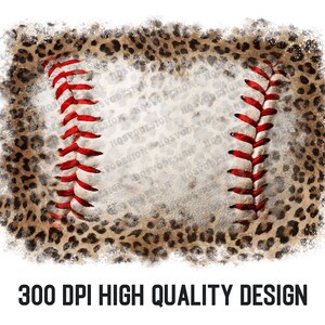 Leopard Baseball Print PNG File, Cheetah With Baseball Bleach Effect ...