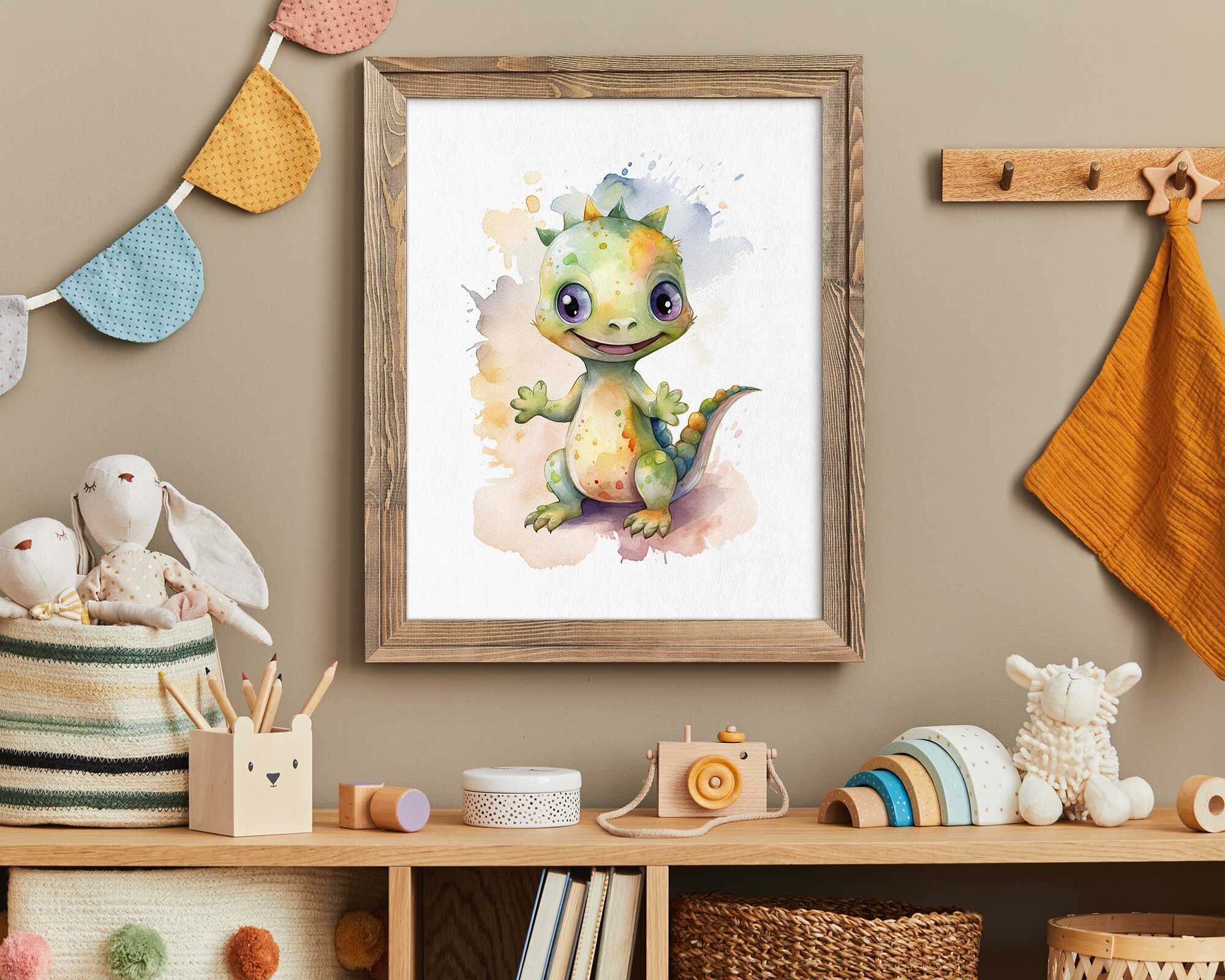 Cute Baby Dinosaur Clipart Bundle Watercolor Animal - Etsy