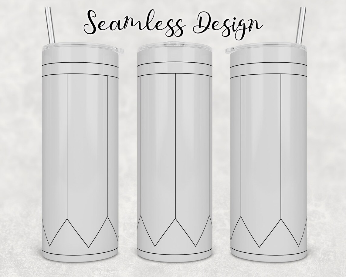 Pencil Tumbler Pattern SVG 20oz Skinny Tumbler Template - Etsy