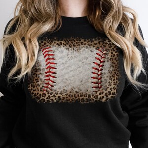 Leopard Baseball Print PNG File, Cheetah With Baseball Bleach Effect ...