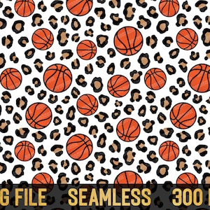 Seamless Basketball Leopard PNG, Sublimate Download, Digital Paper ...