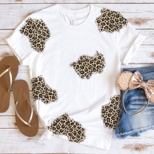 Distressed Cheetah Patch PNG Bundle, Leopard Splashes PNG, Distressed ...