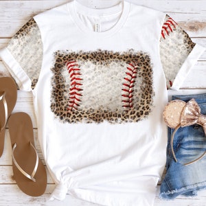 Leopard Baseball Print PNG File, Cheetah With Baseball Bleach Effect ...