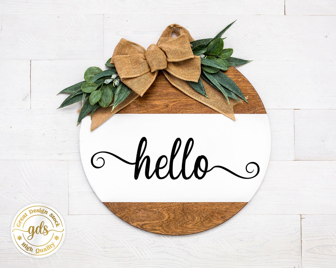Hello Sign SVG Bundle Welcome Svg Hello Svg Hand Lettered - Etsy