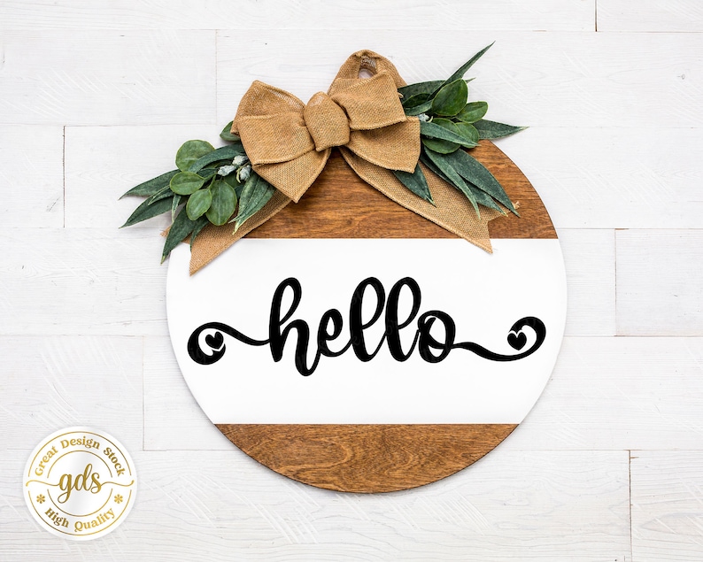 Hello Sign SVG Bundle Welcome Svg Hello Svg Hand Lettered - Etsy