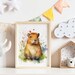 Cute Baby Capybara Clipart Bundle, Watercolor Animal Illustration ...