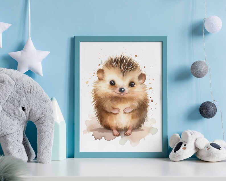 Cute Baby Hedgehog Clipart Bundle Watercolor Animal - Etsy