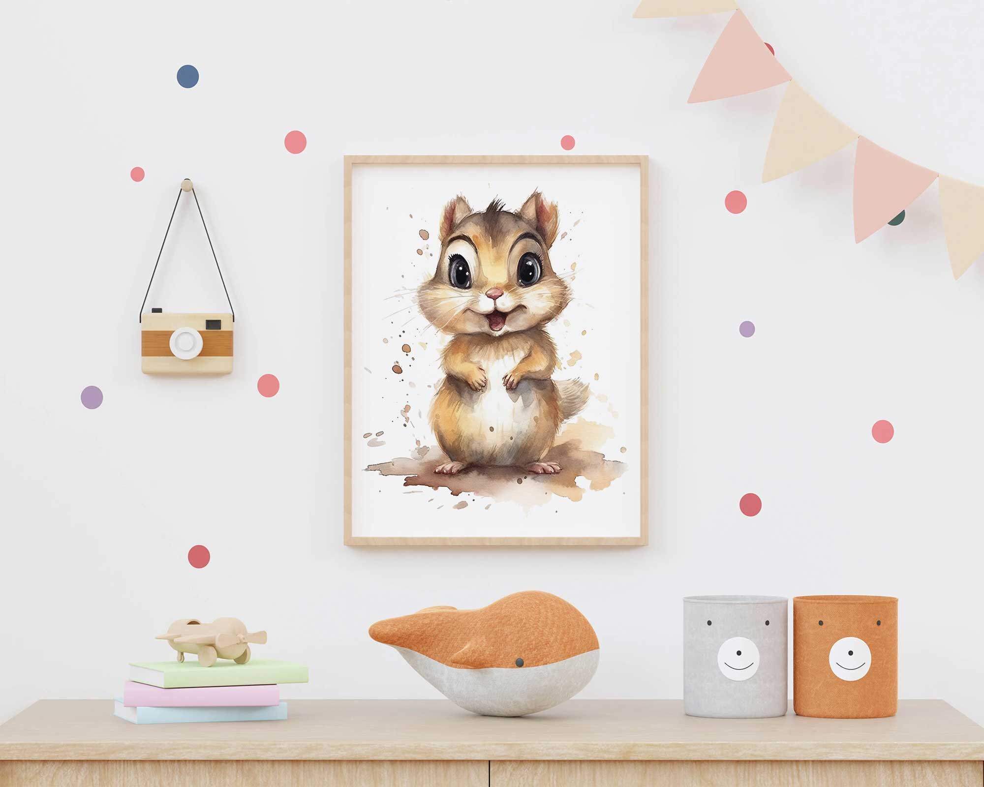 Cute Baby Chipmunk Clipart Bundle Watercolor Animal - Etsy