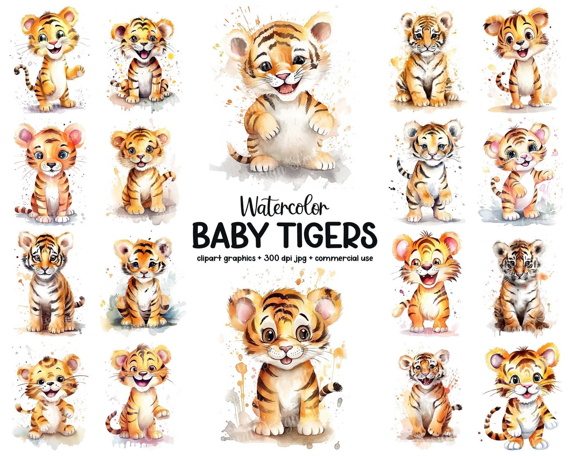 Cute Baby Tiger Clipart
