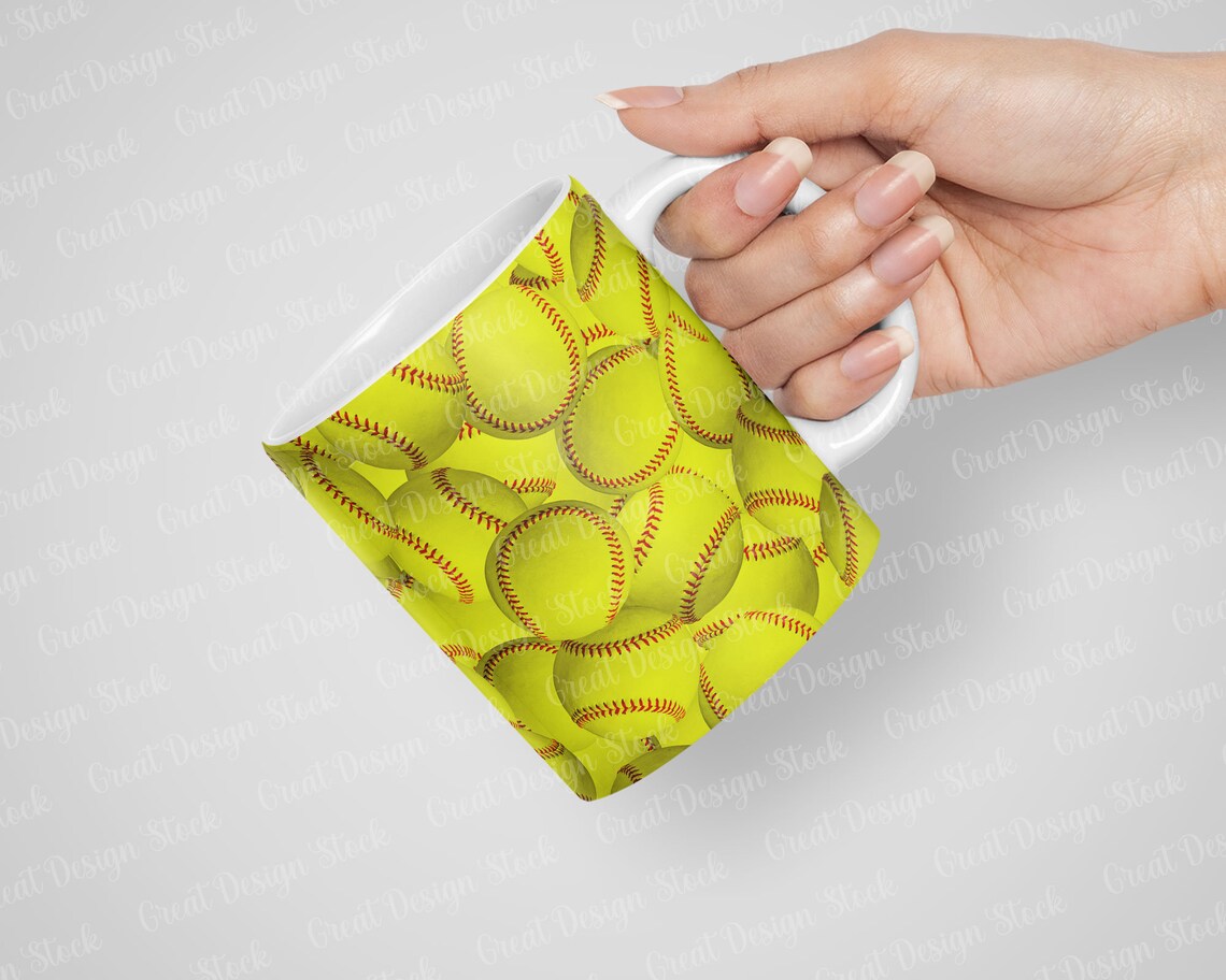 Softball Mug Template Sublimation Design 11 Oz 15 Oz Mug - Etsy