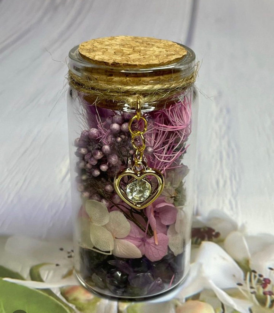 The Inner Peace Jar Crystal & Flower Manifestation/intention/spell Jar ...