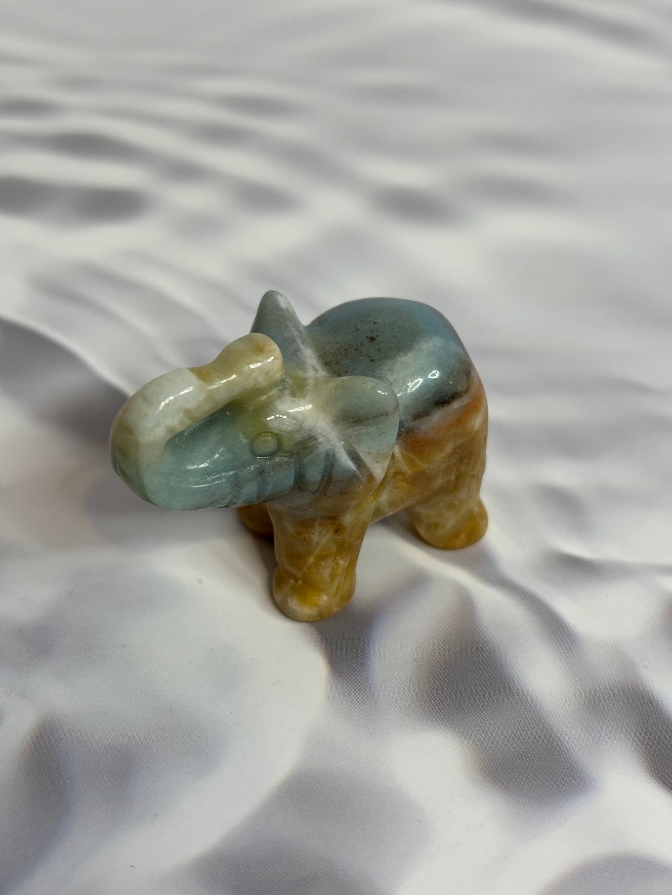 1.5'' Crystal Elephant Figurine, Mini Crystal Animal, Gemstone Elephant ...