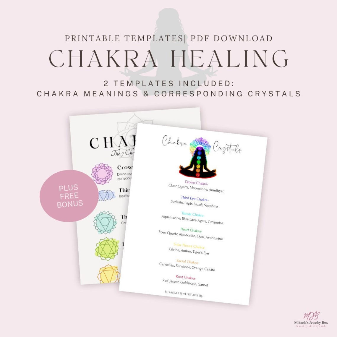 Chakra Healing Worksheets, Chakra Templates, Chakra Printables, Chakra ...