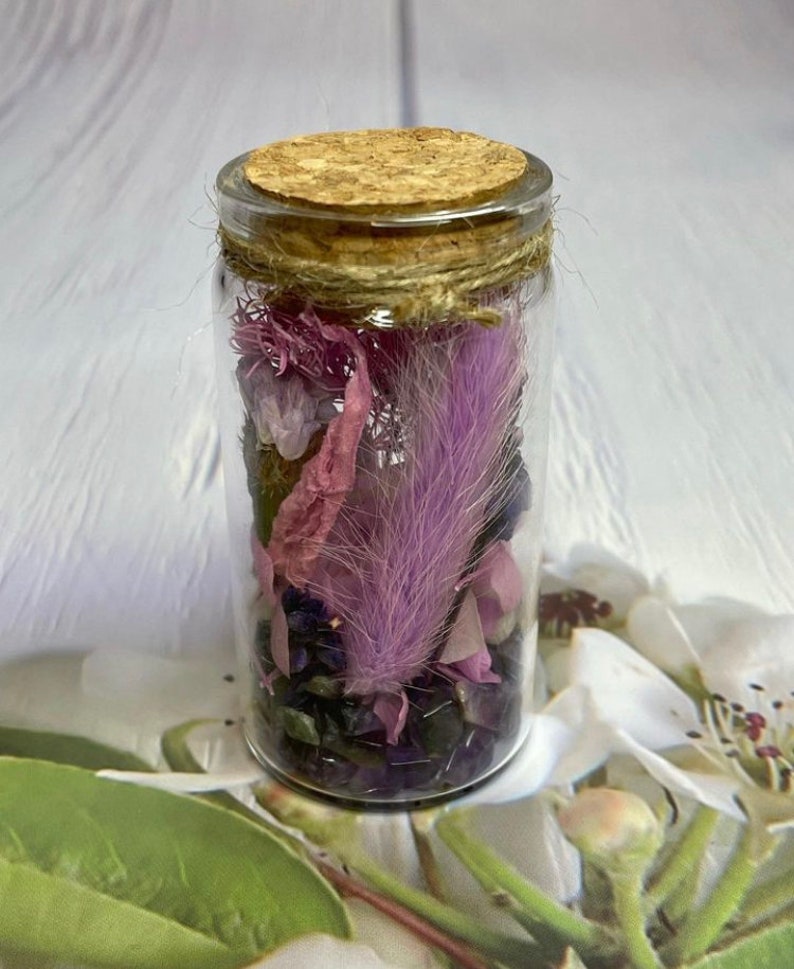 The Inner Peace Jar Crystal & Flower Manifestation/intention/spell Jar ...