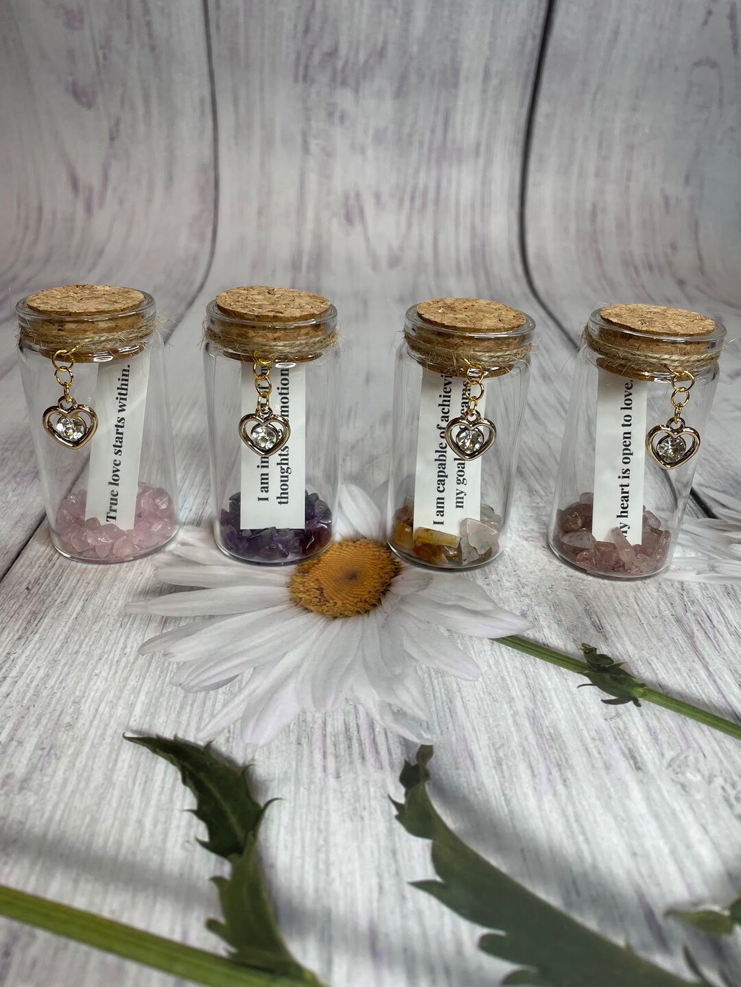 Positive Affirmation Crystal Jars/manifestation/intentional - Etsy