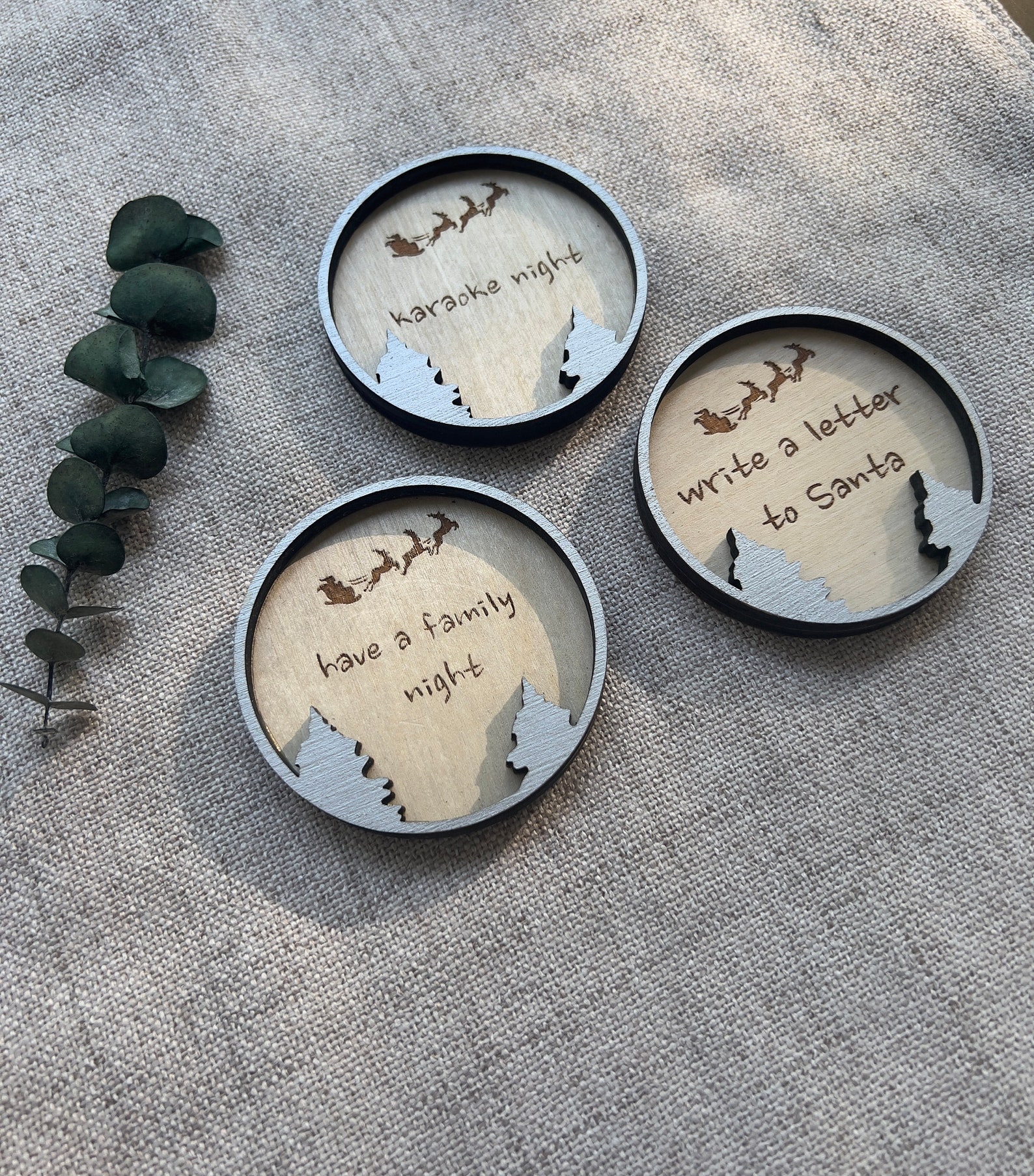 Christmas Advent Calendar Tokens for Kids—12/24 Days,christmas Family ...