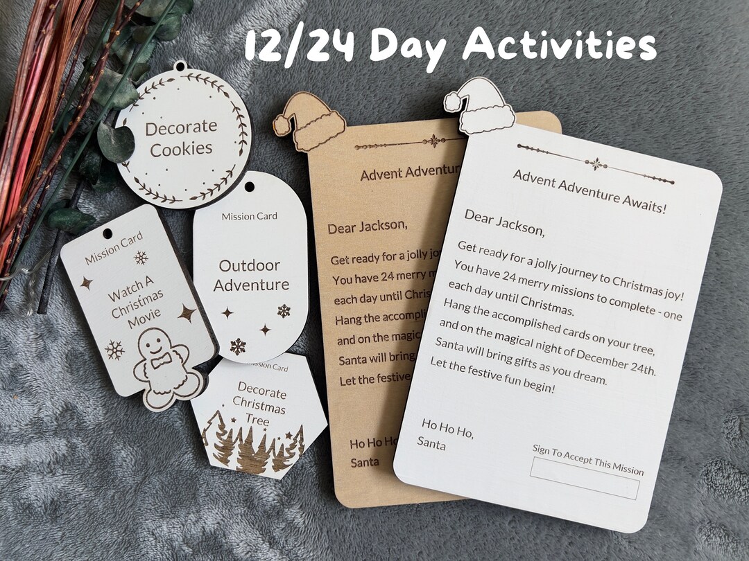 Christmas Advent Calendar Game for Kids,reusable Activity Tokens, Kids ...