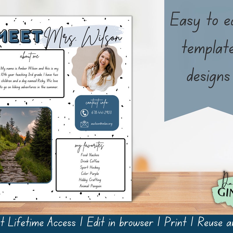 Meet the Teacher Template - Etsy