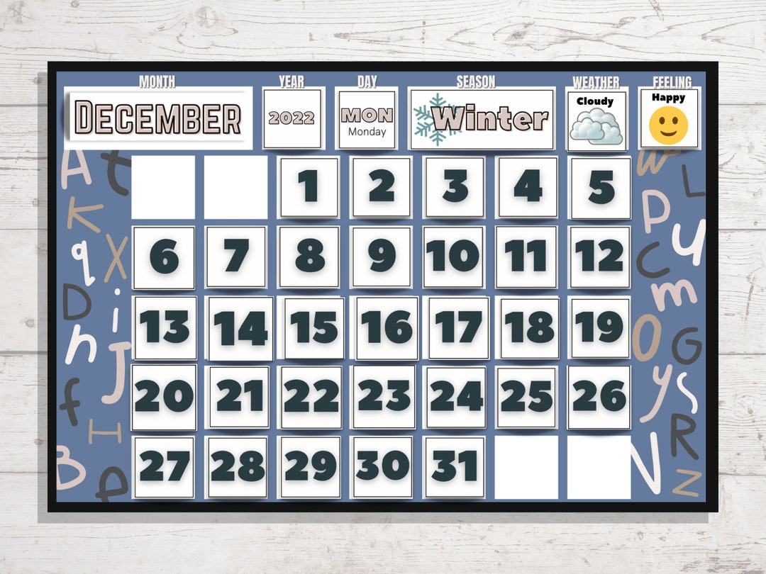 Perpetual Calendar | Morning Routine Calendar | Wall Calendar ...