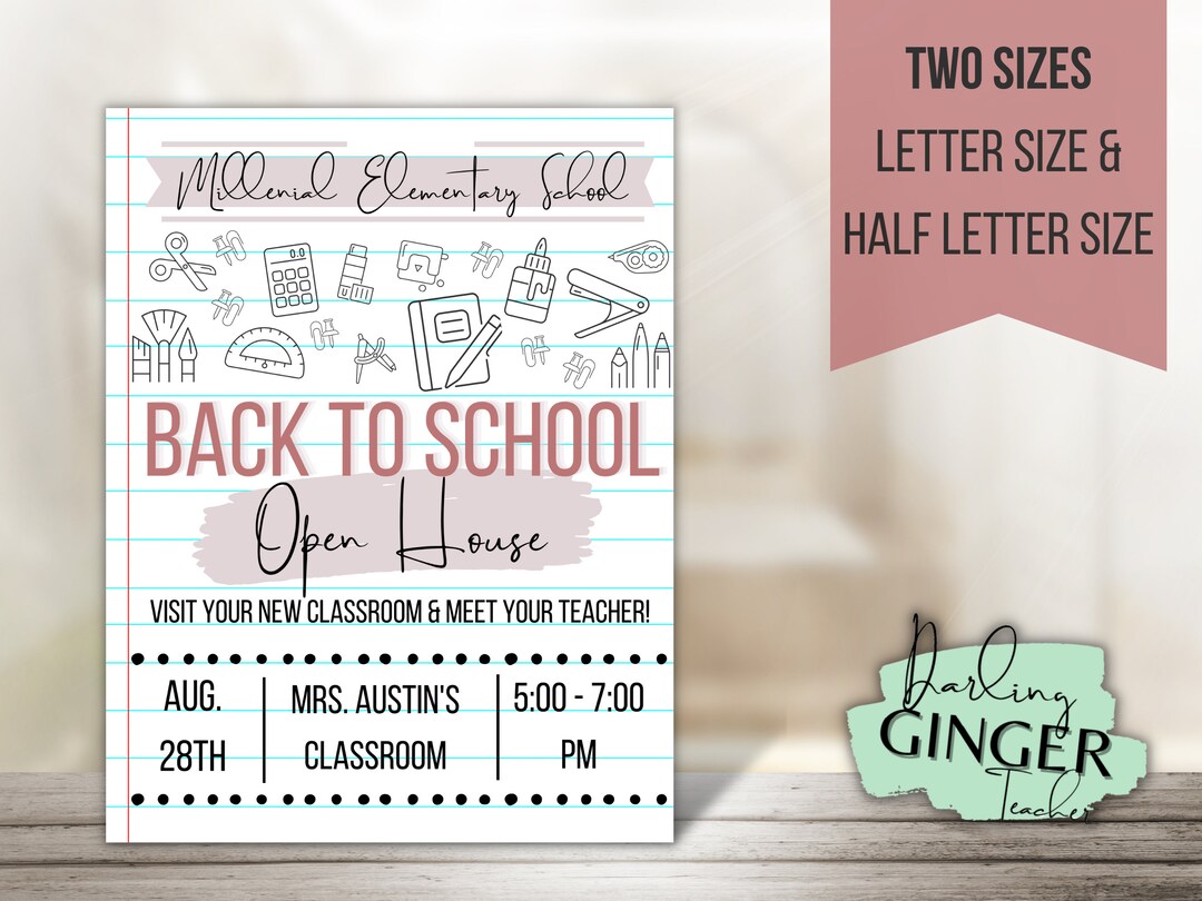 Folleto de regreso a clases / Folleto escolar EDITABLE / Letrero de ...