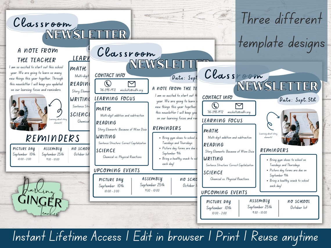 EDITABLE Teacher Newsletter Back to School Flyer Boho Back to School ...