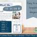 Meet the Teacher Boho Blue | Classroom Label | Back to School Flyer ...