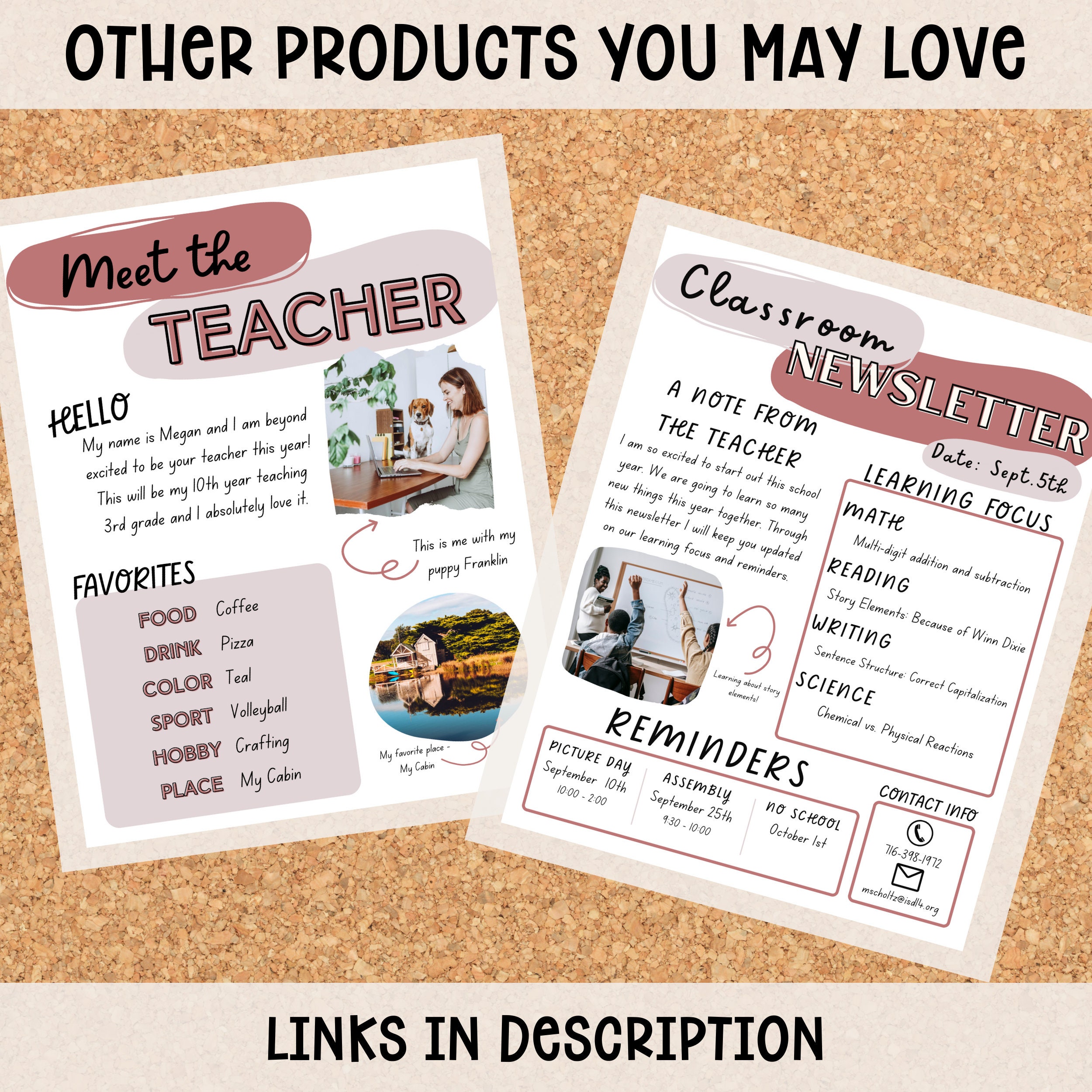Neutral Classroom Bulletin Board | EDITABLE Bulletin Board Template ...