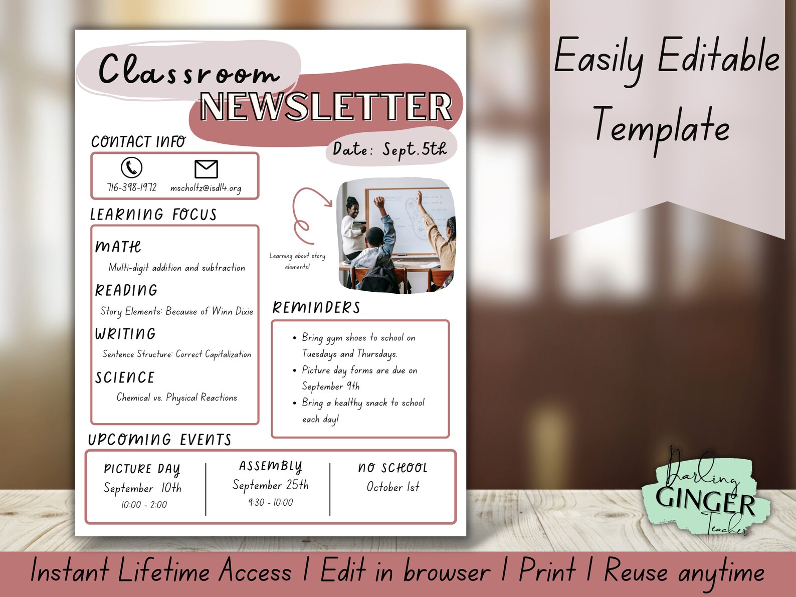 EDITABLE Teacher Newsletter | Back to School Flyer | Boho Back to ...