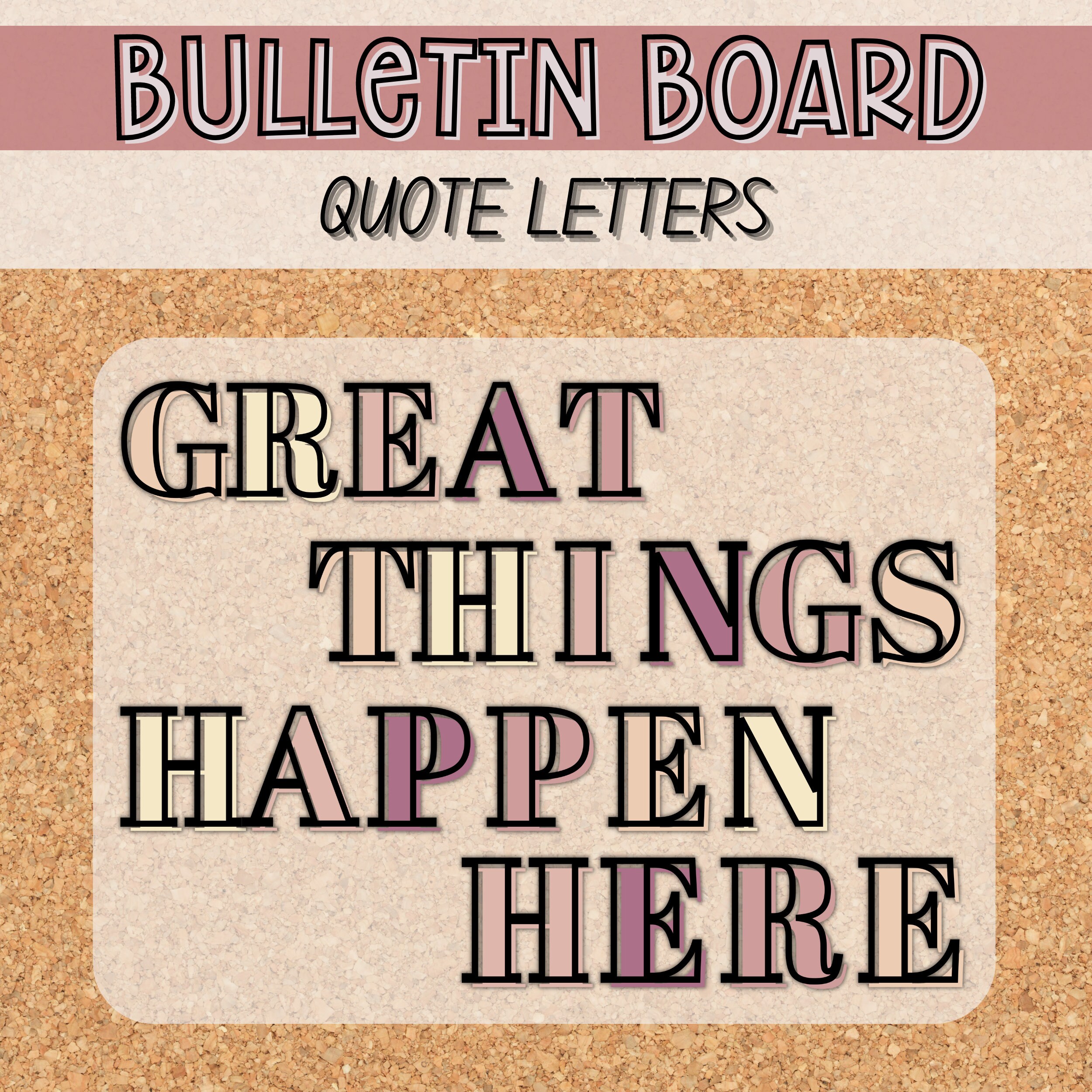 Neutral Classroom Bulletin Board | EDITABLE Bulletin Board Template ...