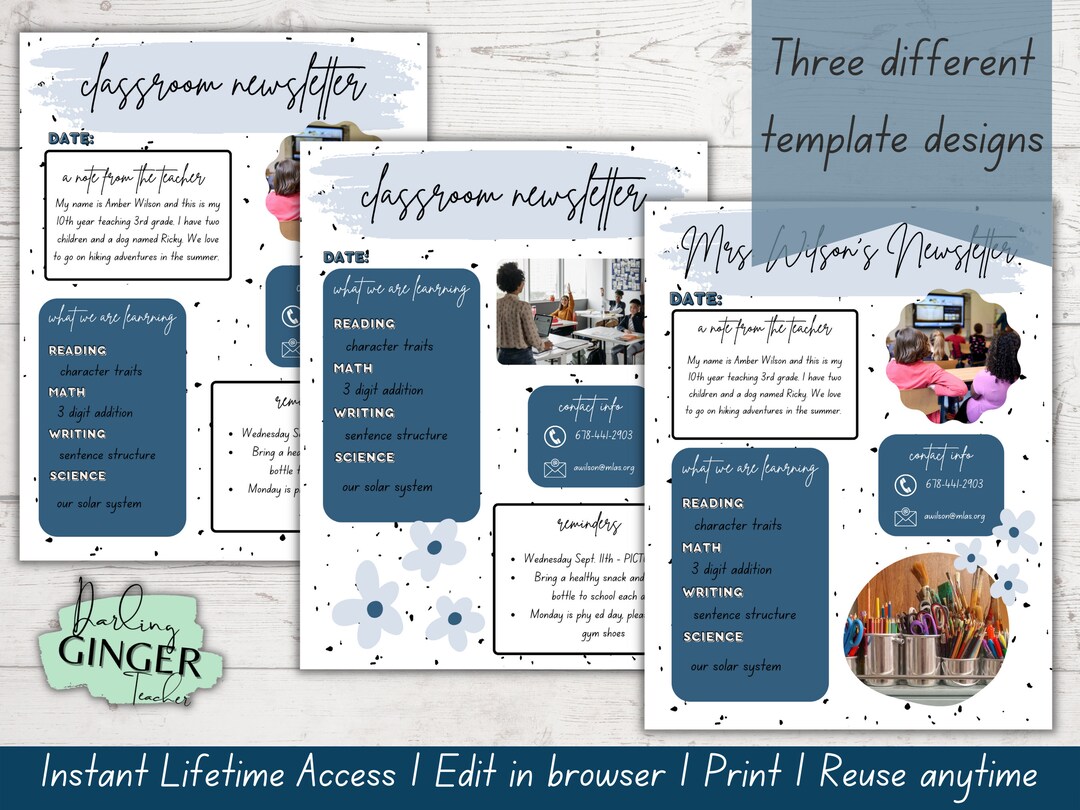 EDITABLE Teacher Newsletter Back to School Flyer Boho Back to School ...