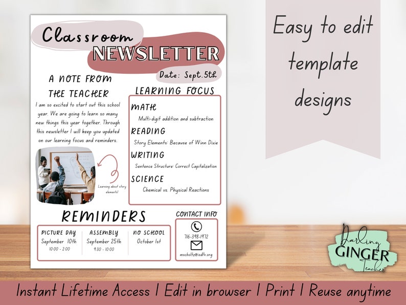 EDITABLE Teacher Newsletter | Back to School Flyer | Boho Back to ...
