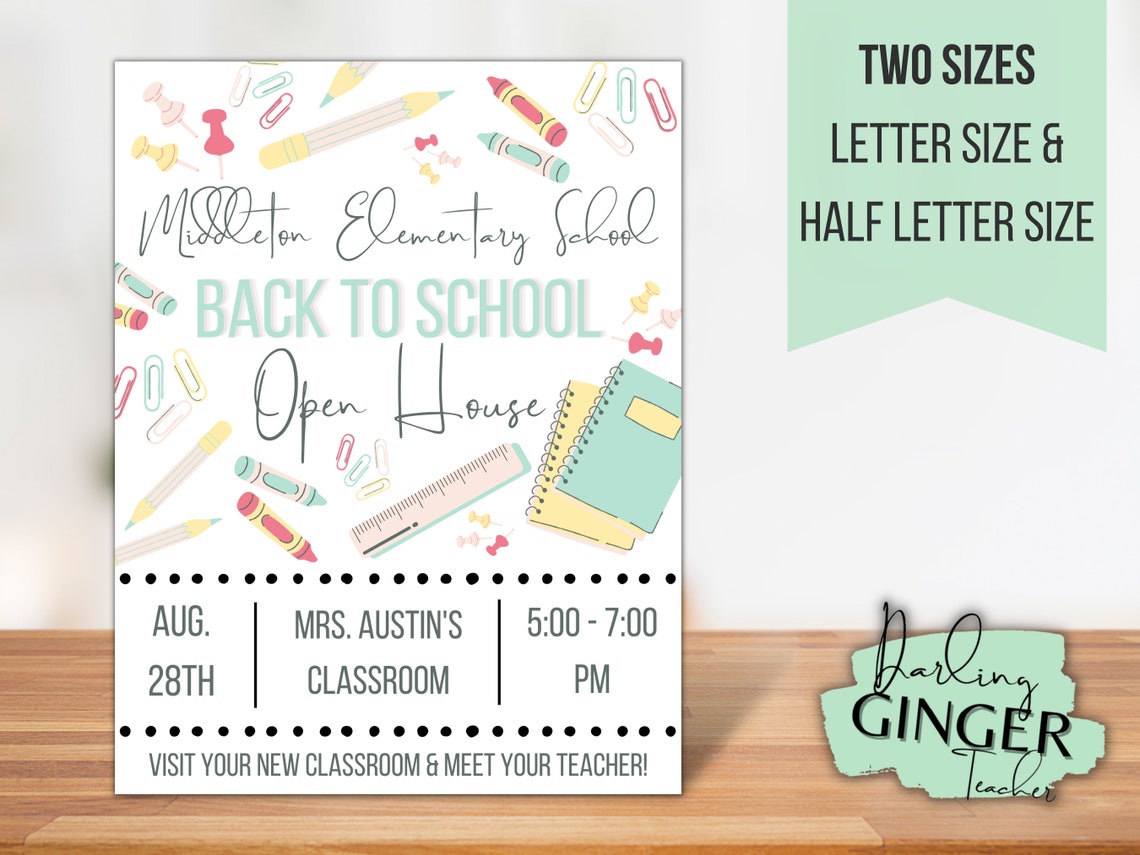Back to School Flyer | EDITABLE School Flyer | Back to School Sign ...