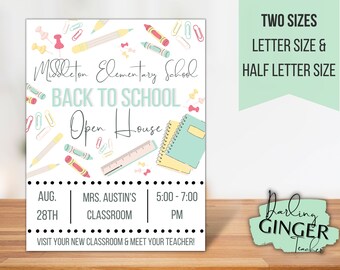 EDITABLE Back to School Open House Flyer Printable Back to - Etsy