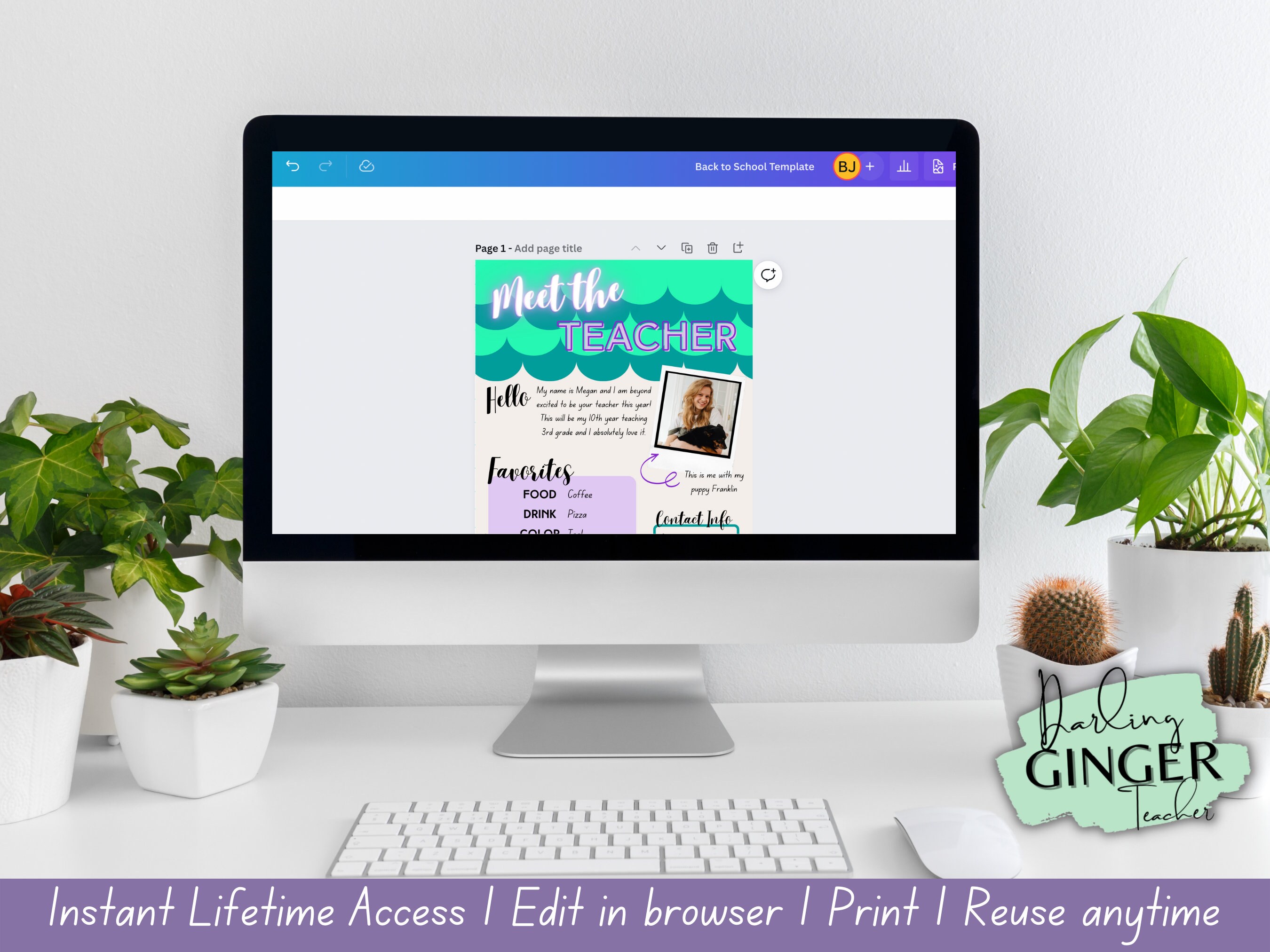 Meet the Teacher Mermaid | Classroom Labels | Back to School Flyer ...