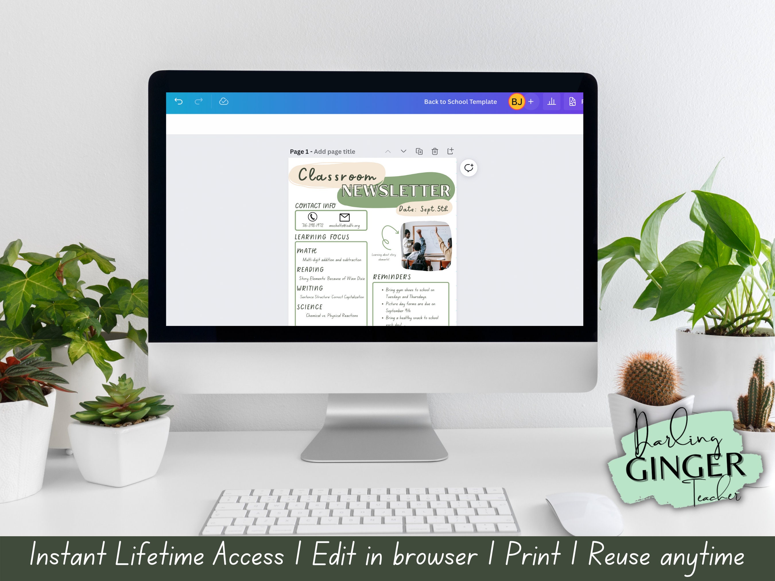 EDITABLE Teacher Newsletter | Back to School Flyer | Boho Back to ...